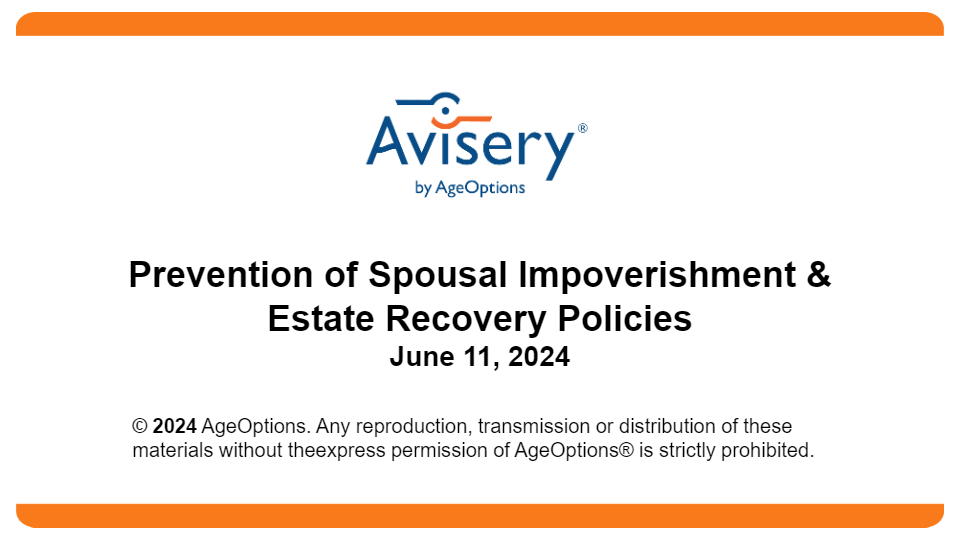 Avisery’s PSI and Estate Recovery Webinar - AgeOptions